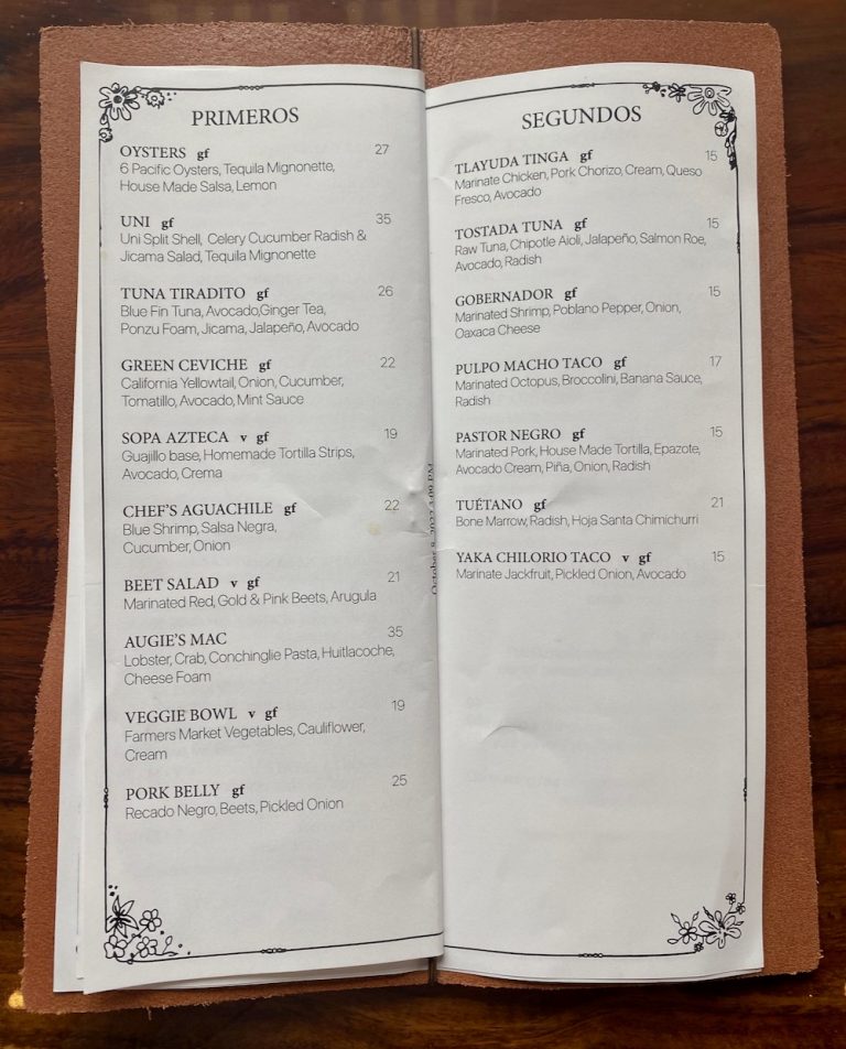 Siteline | First Look at the Menu and Interiors of Augie’s