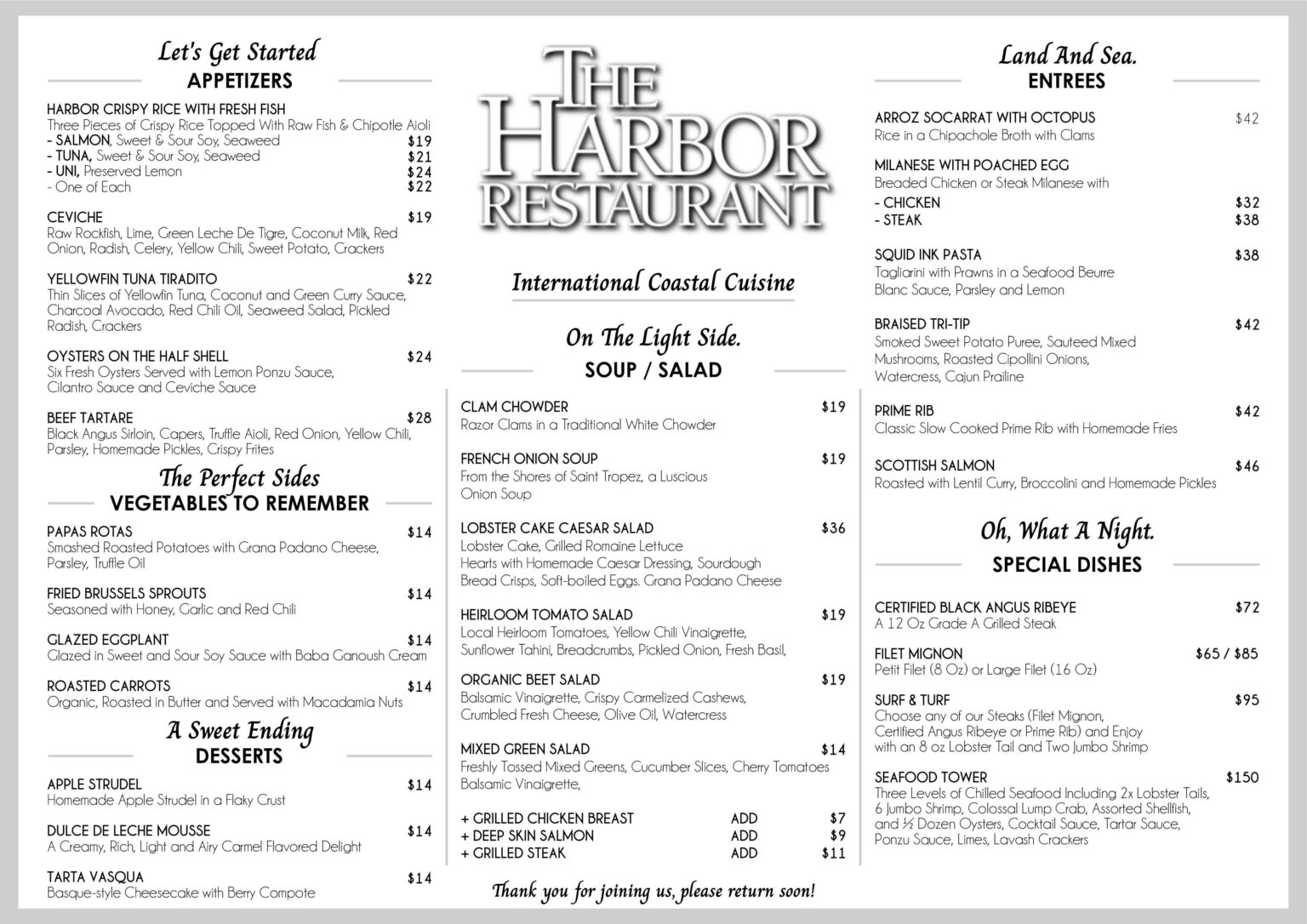 Siteline | The Harbor Restaurant Reopens Next Week